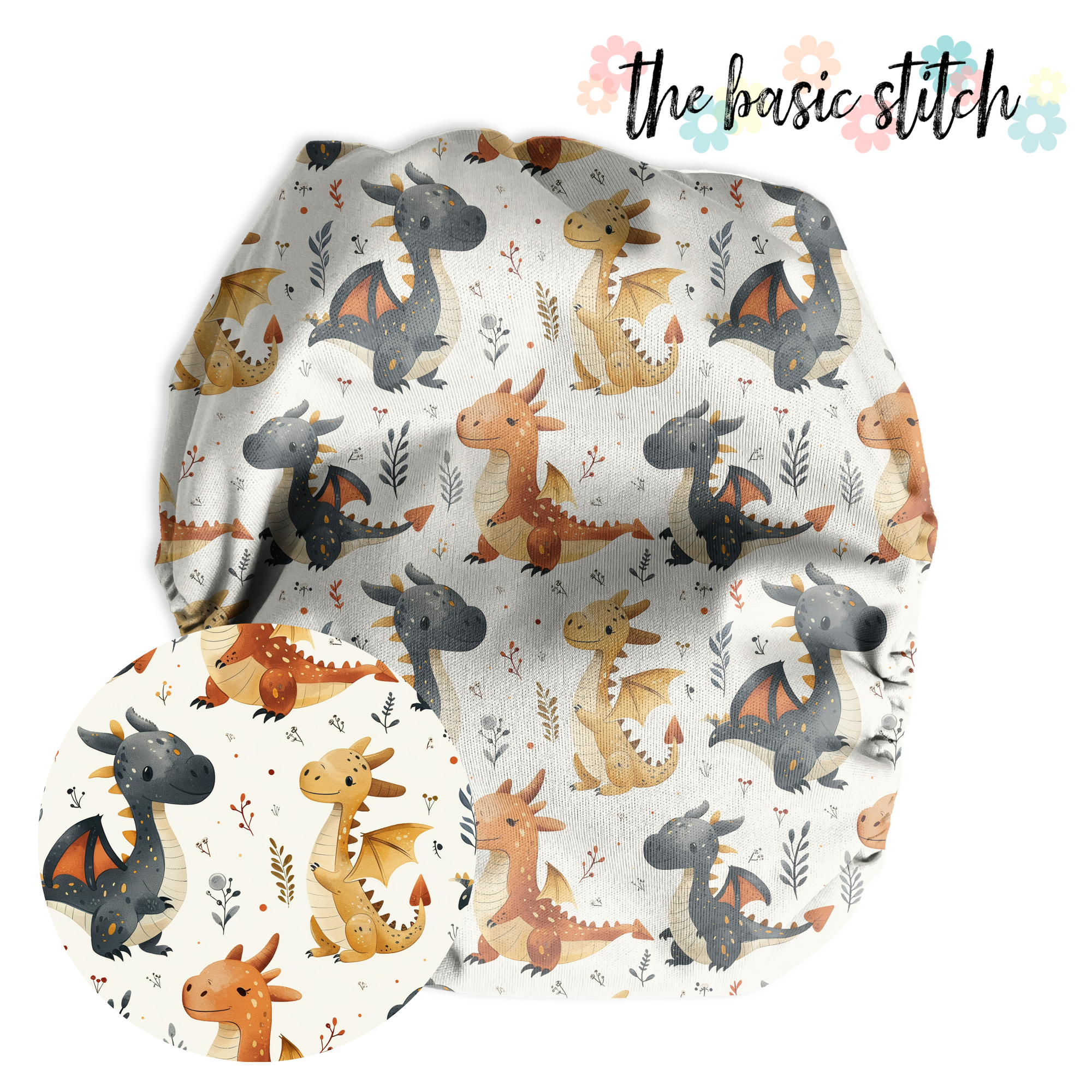 Dragon Tails Fitted Diaper – The Basic Stitch